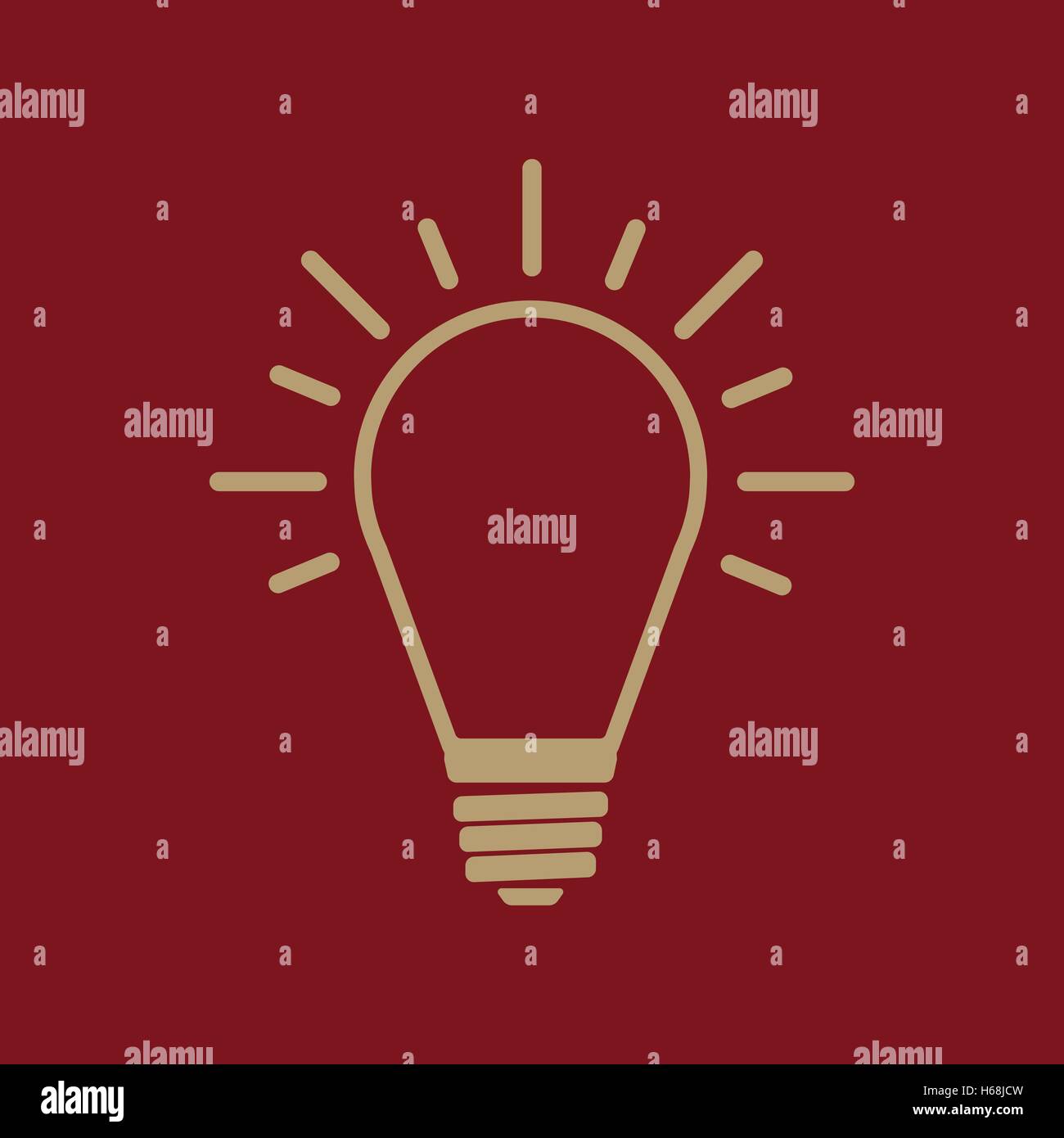 The Light lamp icon. Idea symbol. Flat Stock Vector Image & Art - Alamy