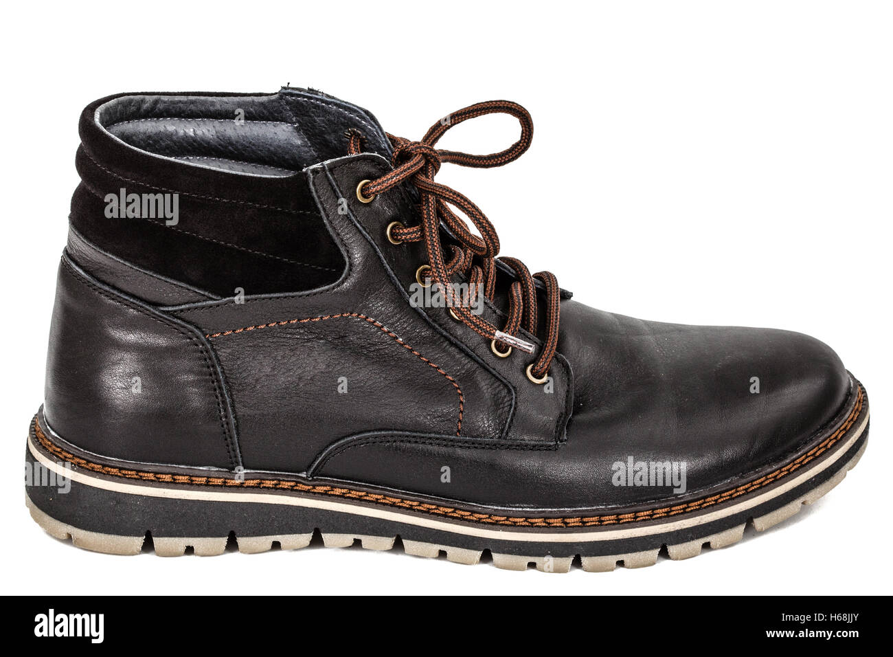 A single new of boot, isolated on white background Stock Photo - Alamy