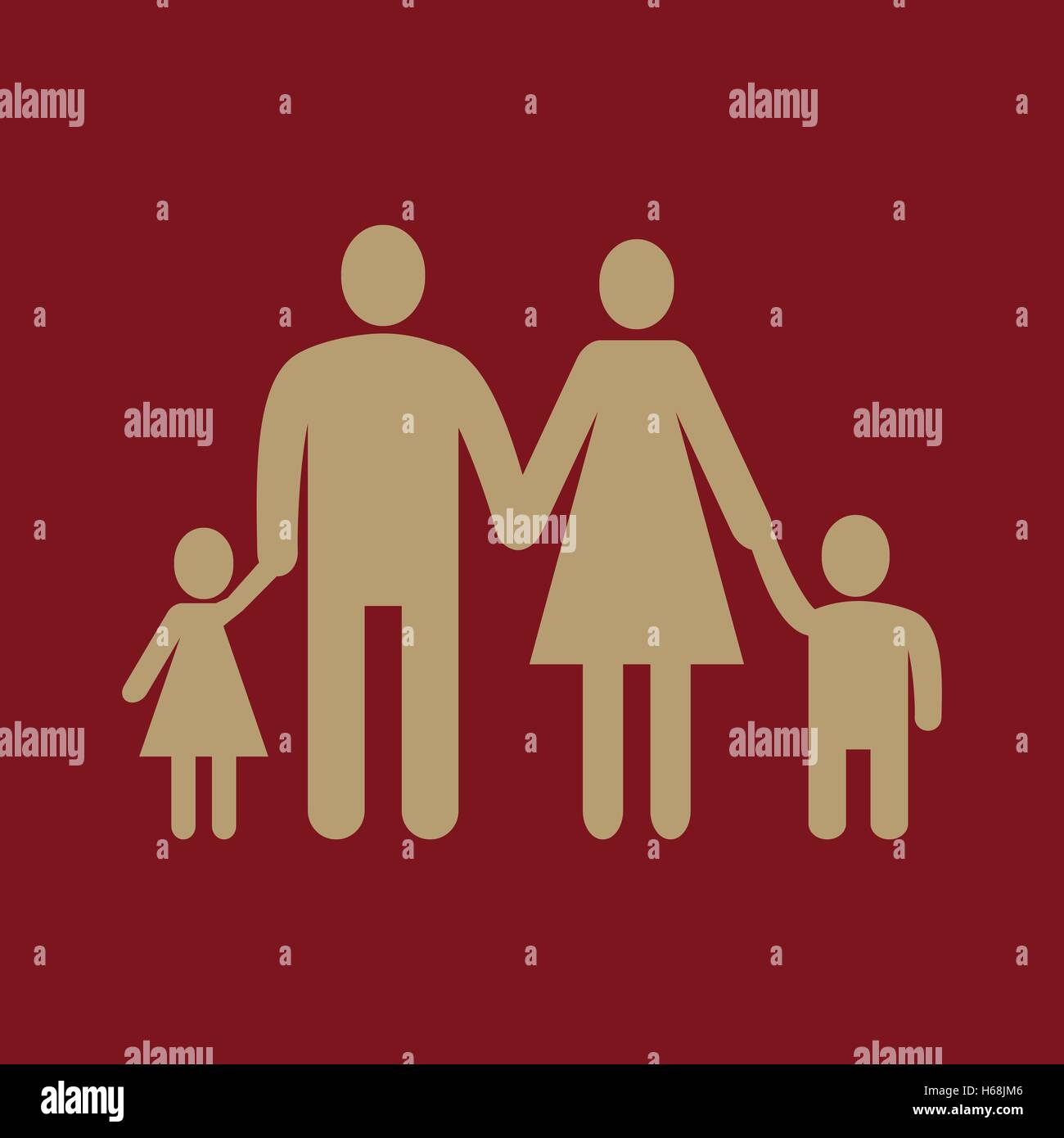 The family icon. Family symbol. Flat Stock Vector Image & Art - Alamy