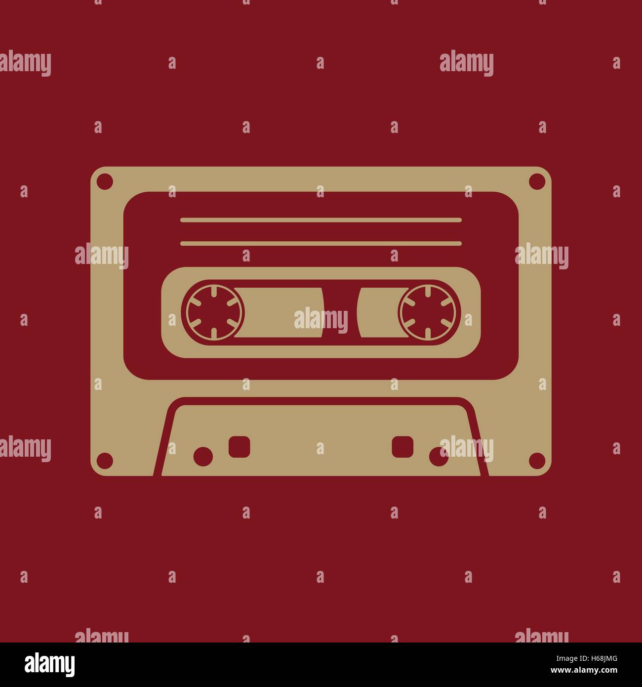 The tape icon. Cassette symbol. Flat Stock Vector Image & Art - Alamy