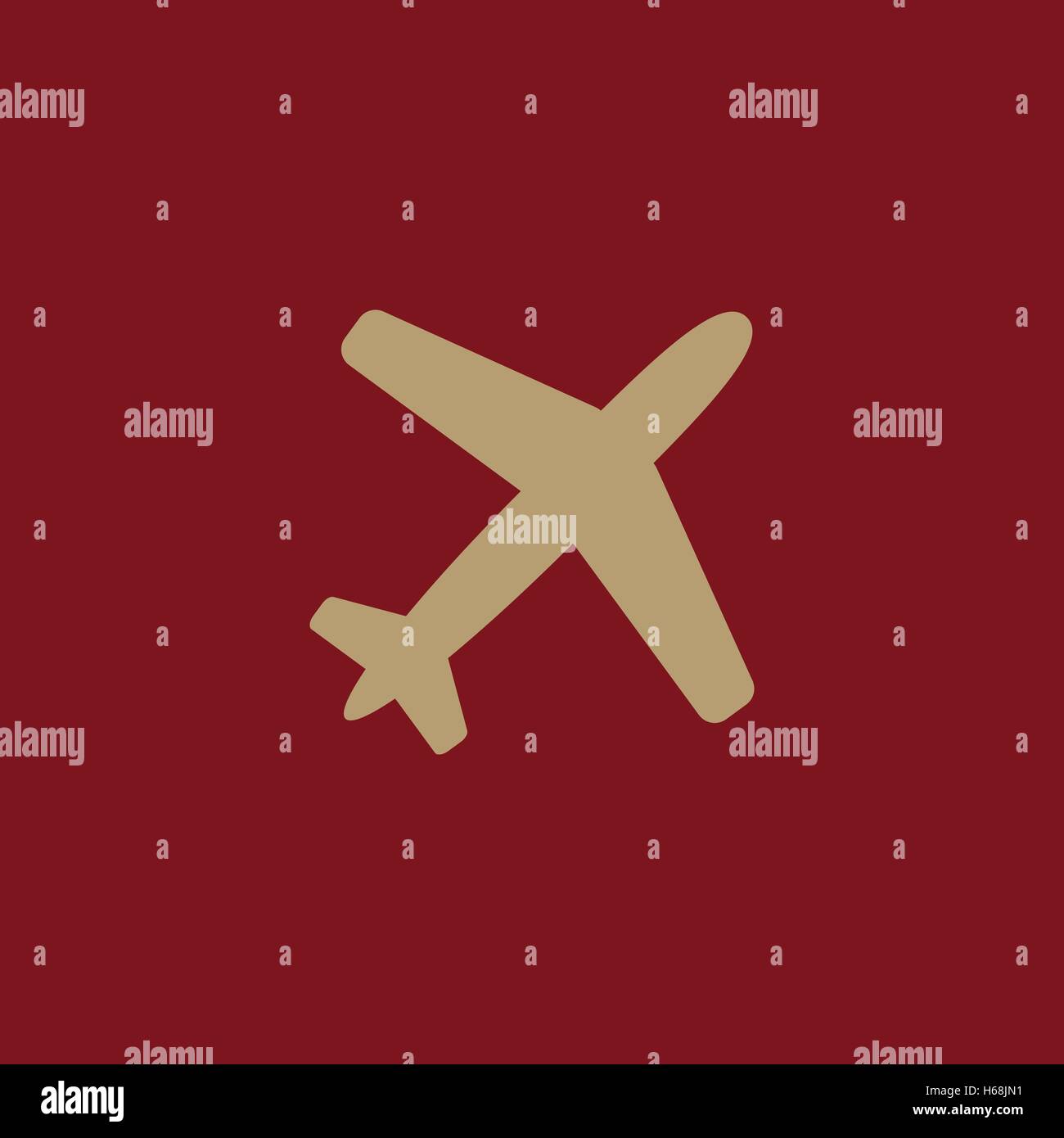 Airplane isolated front view Stock Vector Images - Alamy