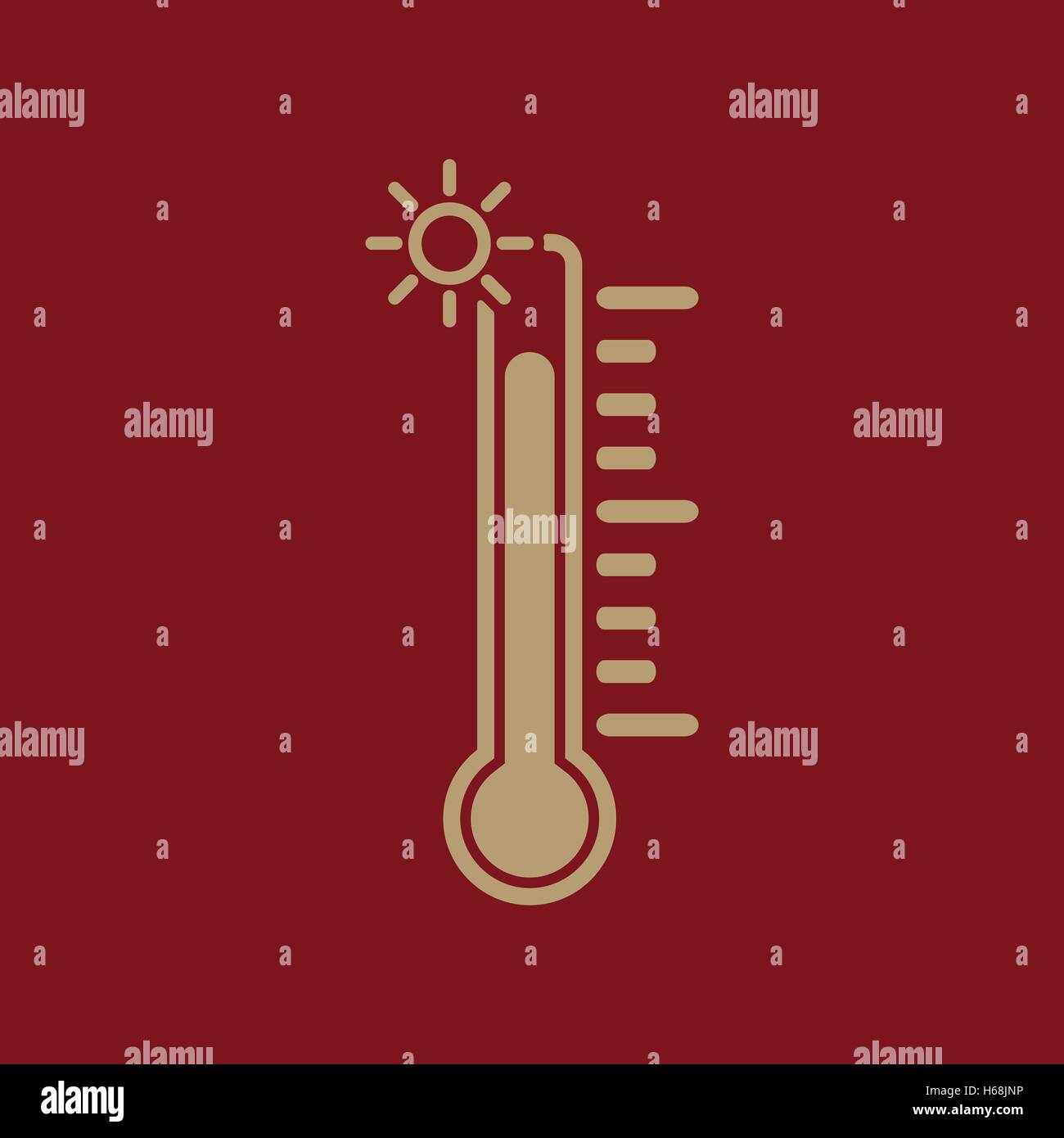 The thermometer icon. High temperature symbol Stock Vector Image & Art ...