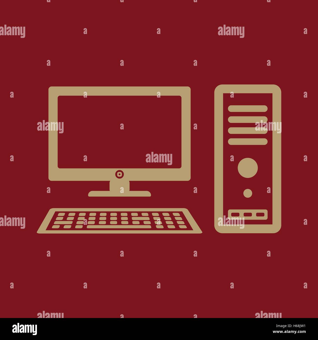 The computer icon. PC symbol. Flat Stock Vector Image & Art - Alamy