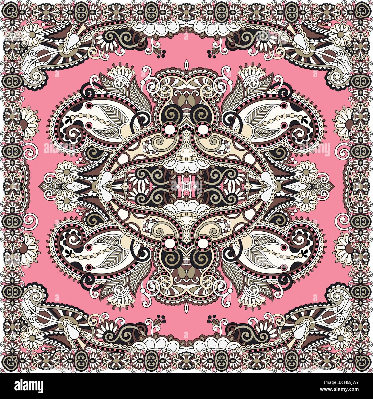 Traditional ornamental floral paisley bandanna Stock Vector Image & Art ...
