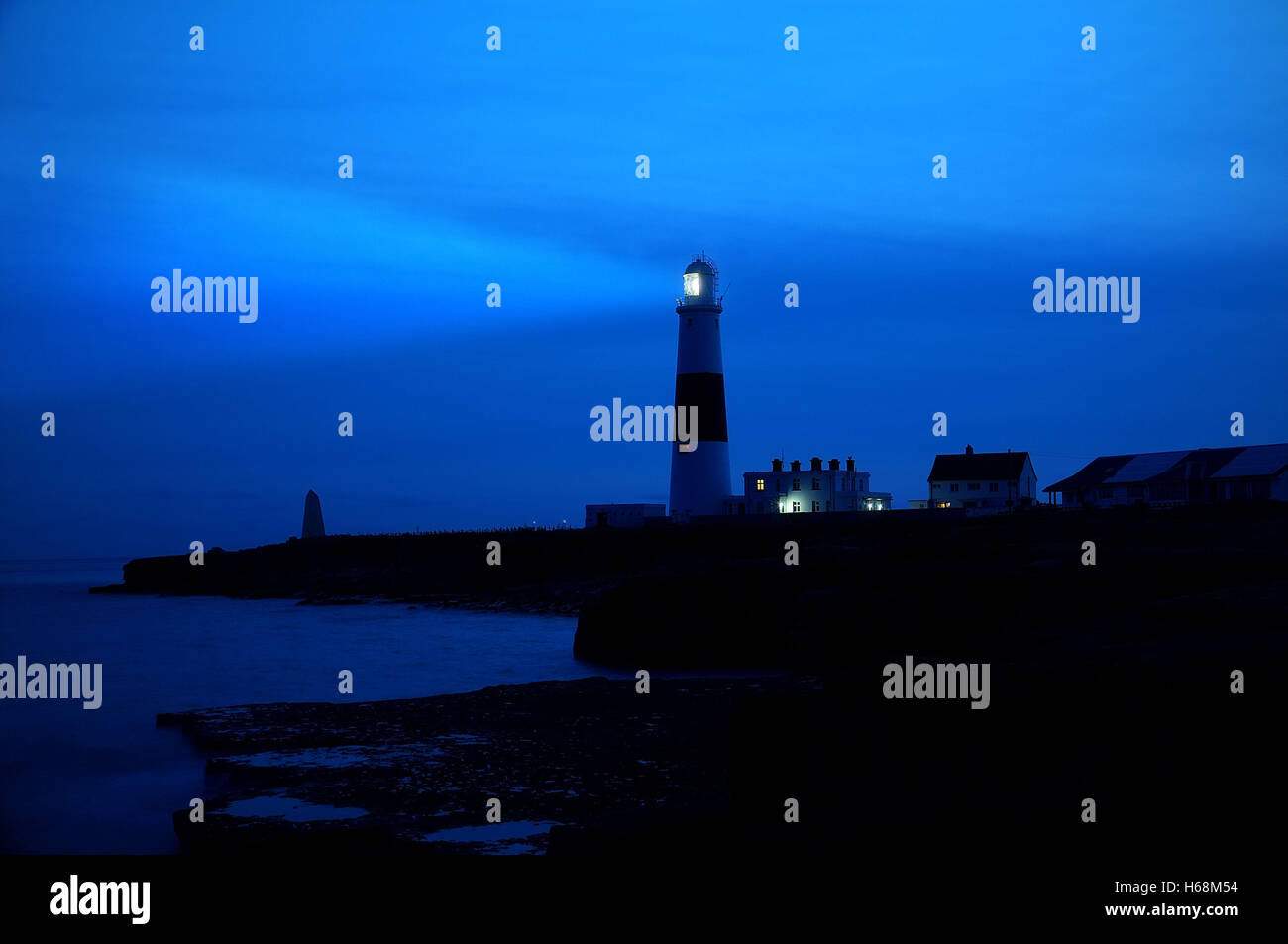 Night in Portland Bill Lighthouse Stock Photo - Alamy
