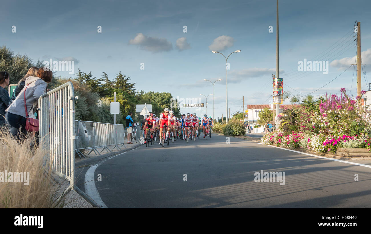 Saint Hilaire de Riez, France - August 10, 2016 : competitors in a ...