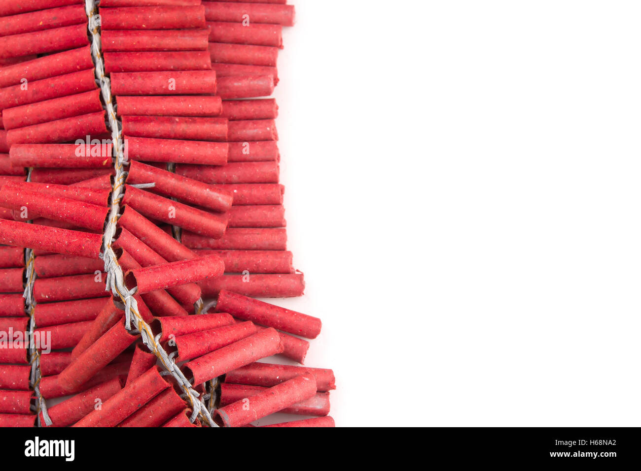 Firecrackers for Chinese new year on white background Stock Photo - Alamy