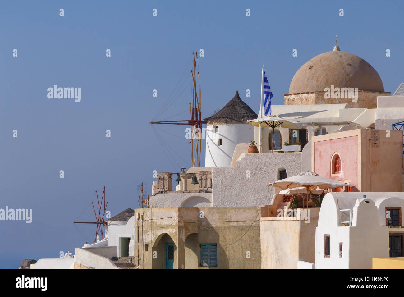 sight of Oia town on Santorini Stock Photo - Alamy