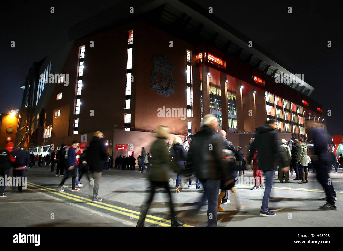 Fans outside of Anfield before the EFL Cup, round of 16 match at ...