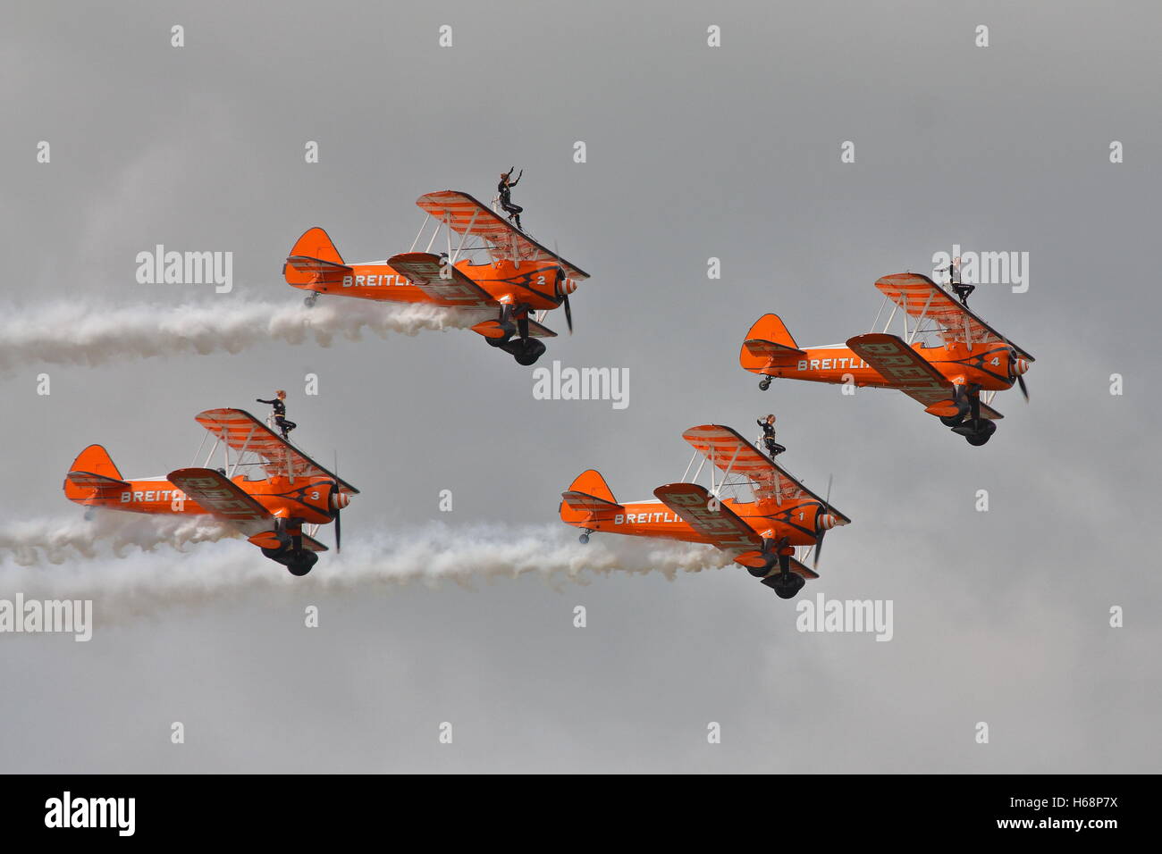 The Breitling Wingwalkers showed their stunning performance at the RIAT ...