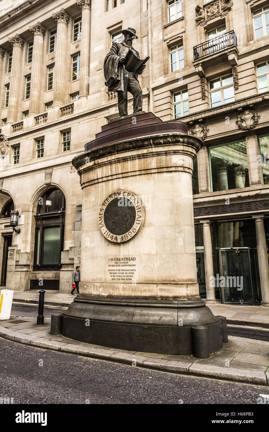 A monument to James Henry Greathead, a South African civil engineer who ...