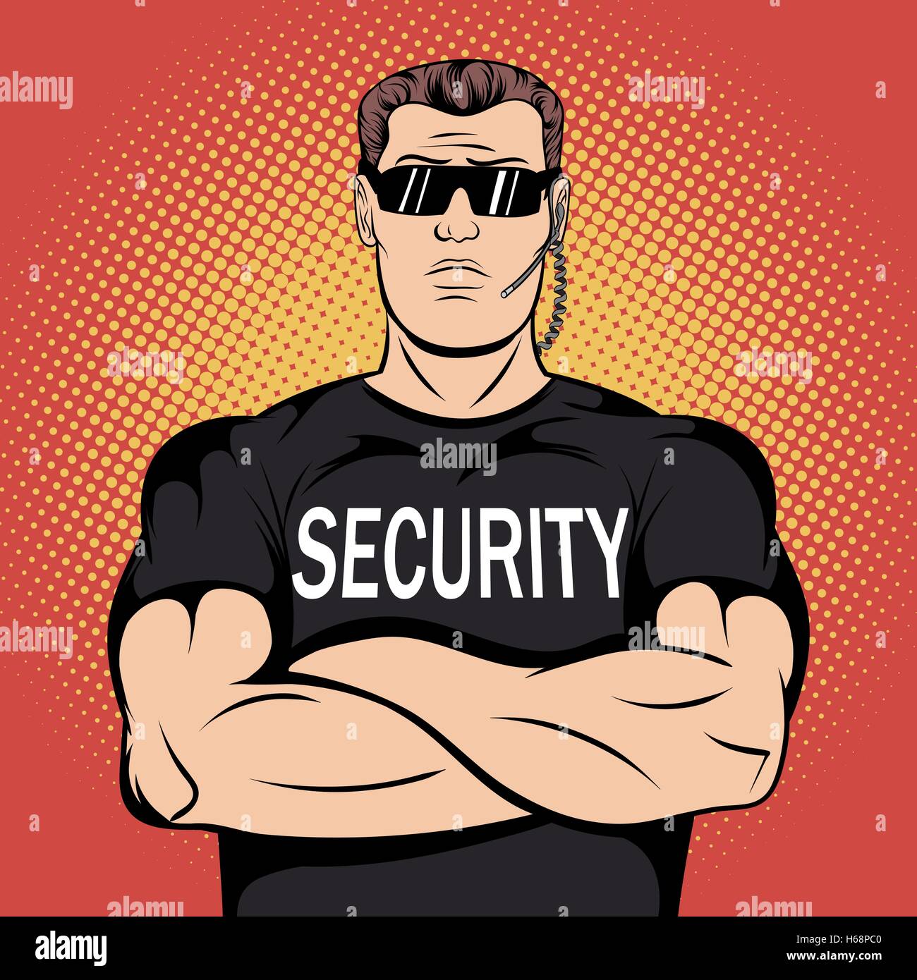 Security guard comics design Stock Vector Image & Art - Alamy