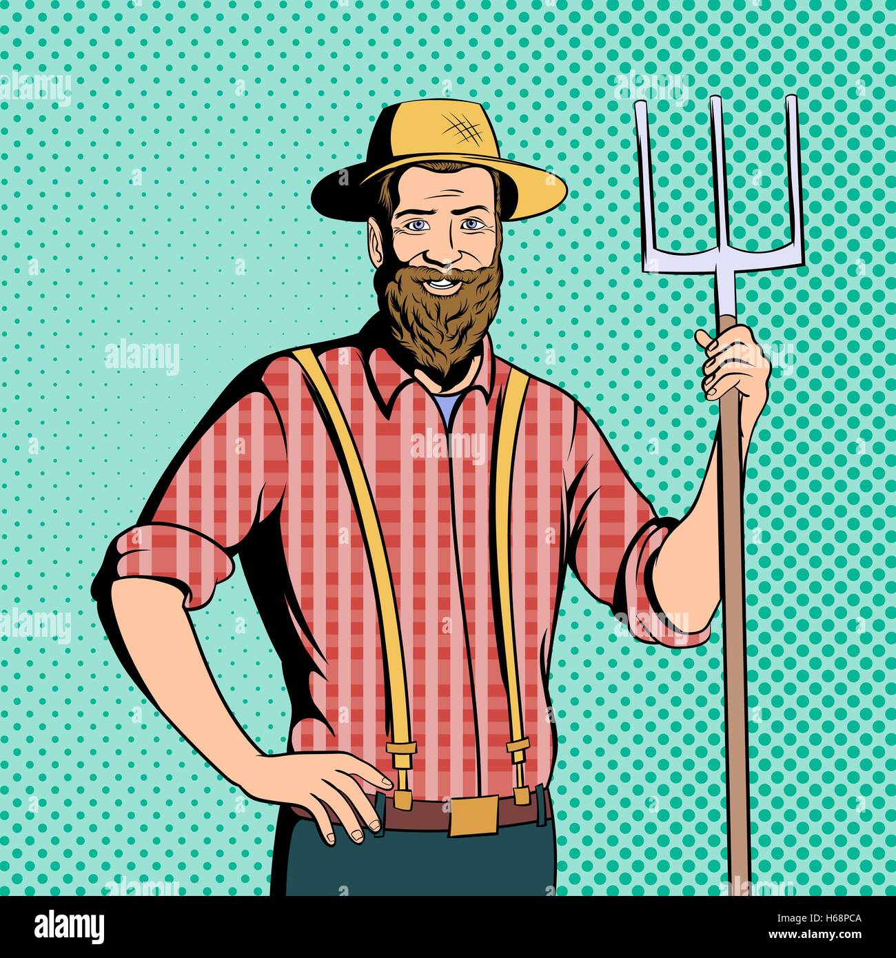 Farmer comics character Stock Vector Image & Art - Alamy