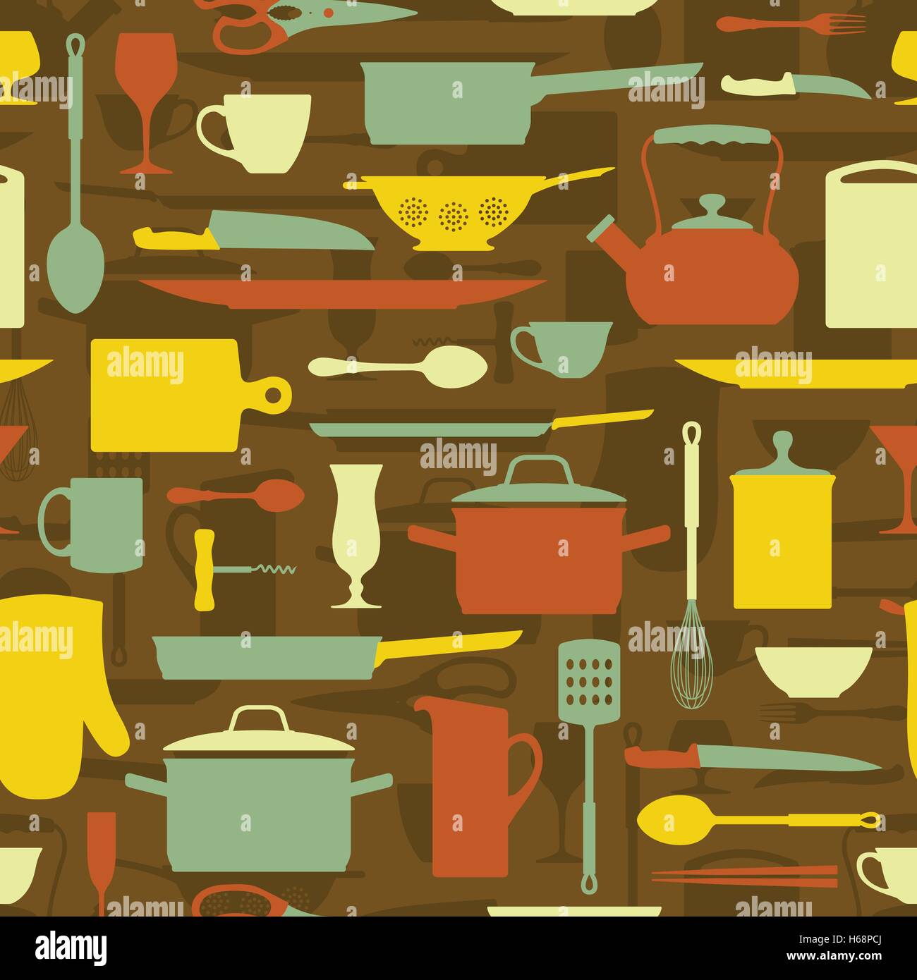 Vintage kitchen items Stock Vector Images - Alamy