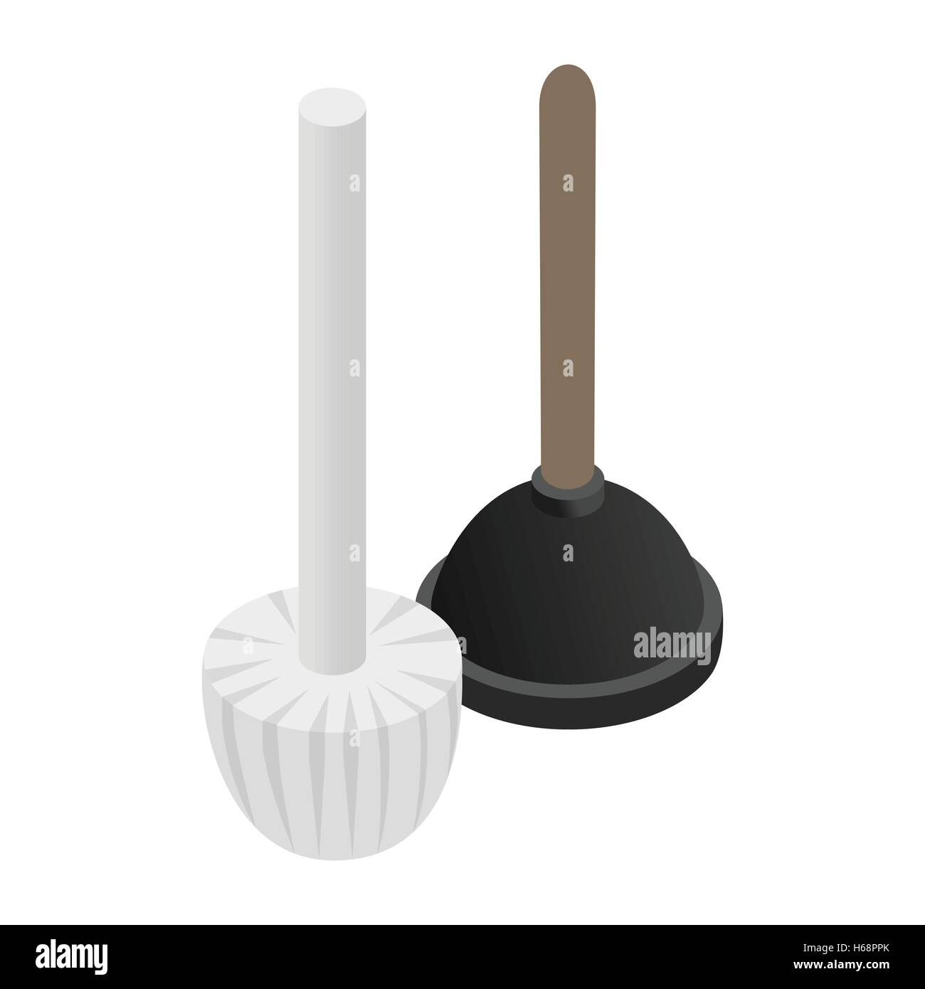 Plunger 3d Stock Vector Images - Alamy