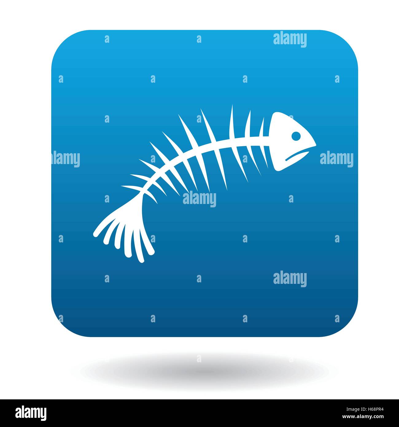 Fishbone icon in simple style Stock Vector Image & Art - Alamy