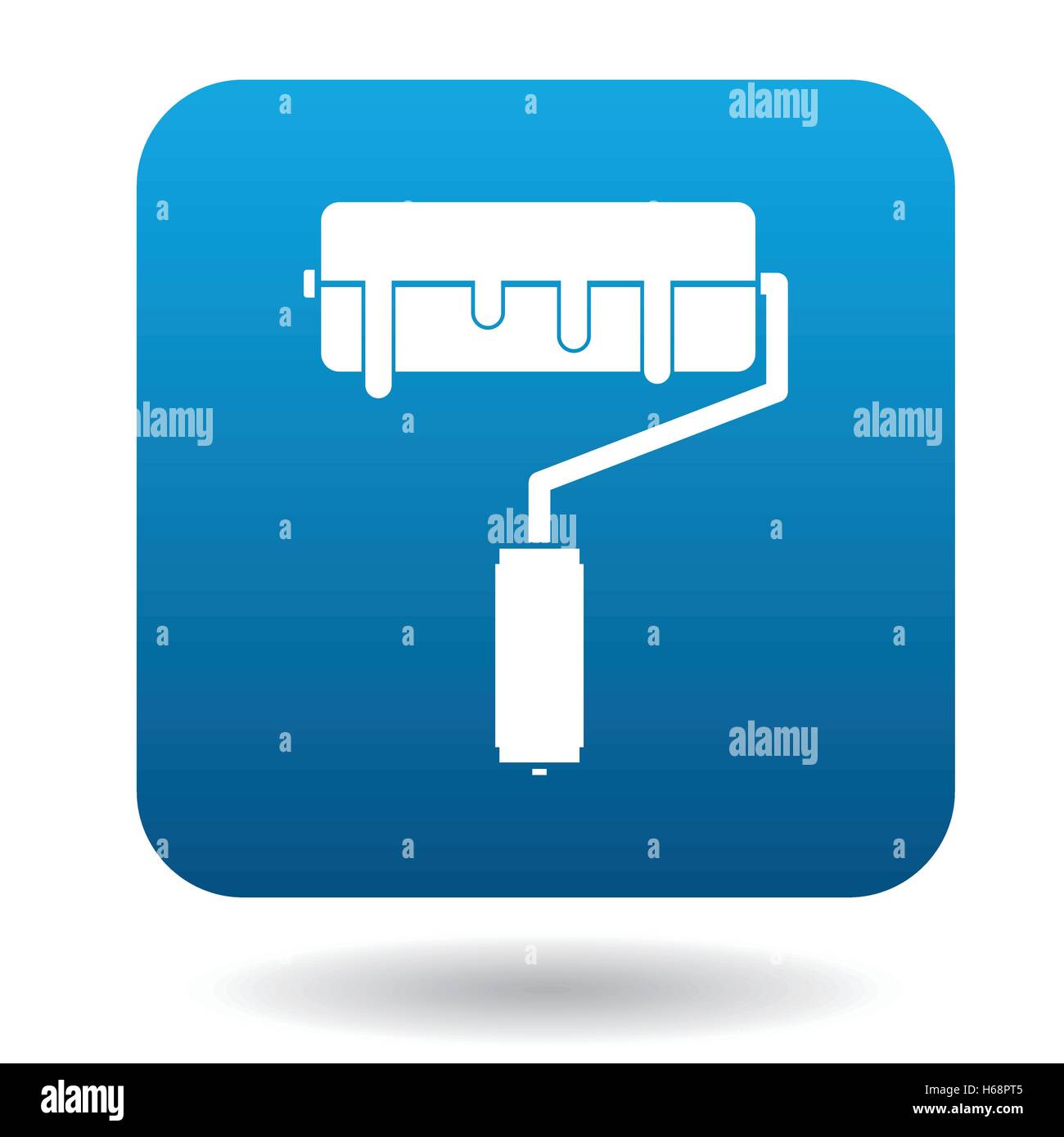 Blue paintroller Stock Vector Images - Alamy