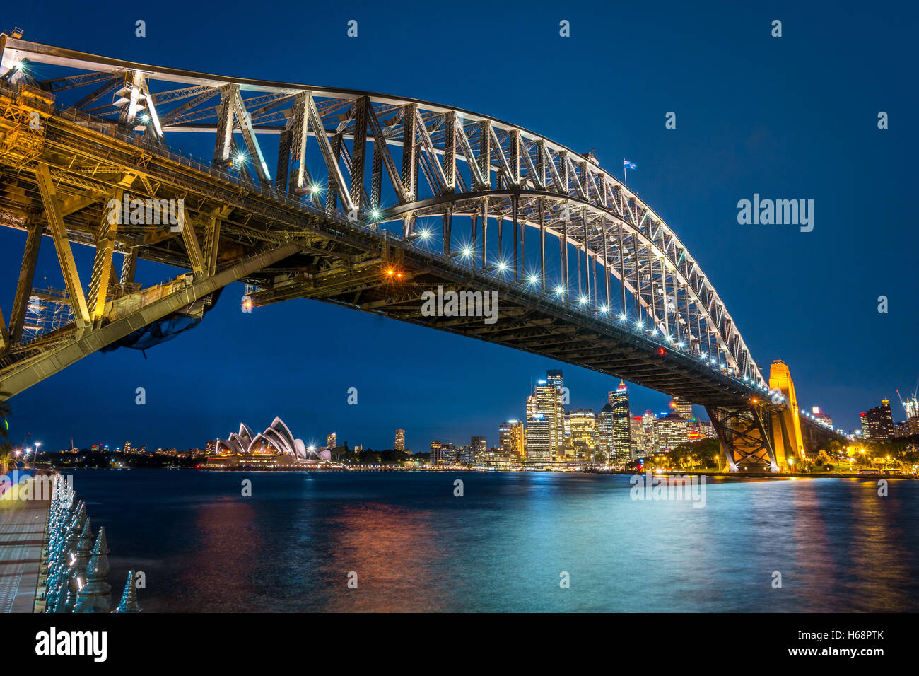 Sydney Bay Sunset View with Sydney Opera House, Skyline and Bridge ...