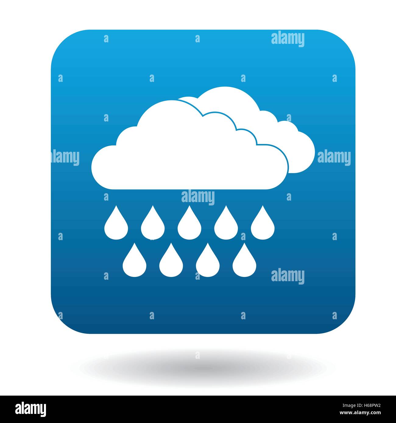 Clouds with rain drops icon, simple style Stock Vector Image & Art - Alamy
