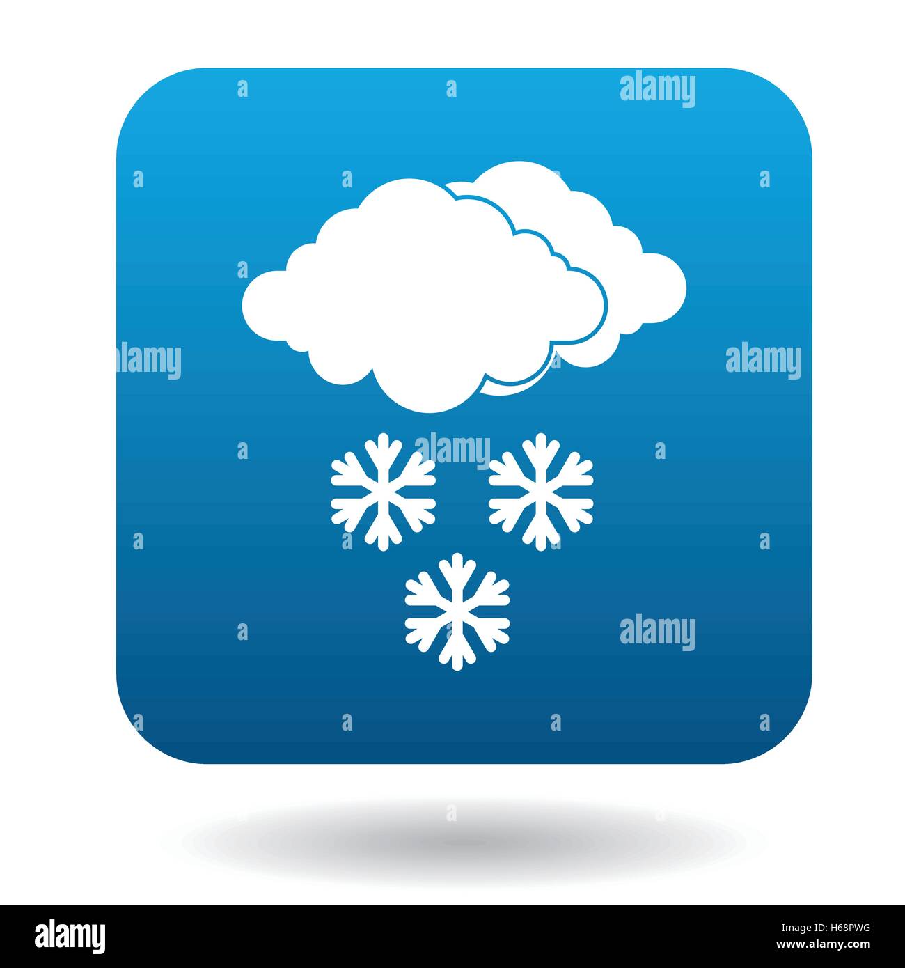 Clouds with snowflakes icon in simple style Stock Vector Image & Art ...