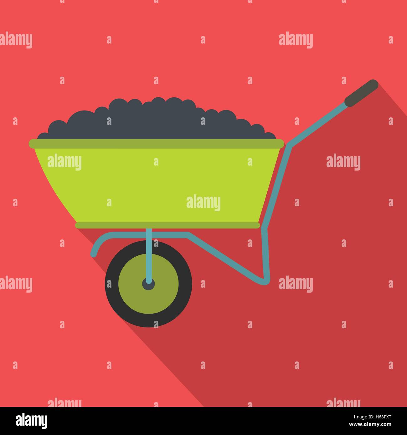 Wheelbarrow icon with shadow Stock Vector Image & Art - Alamy