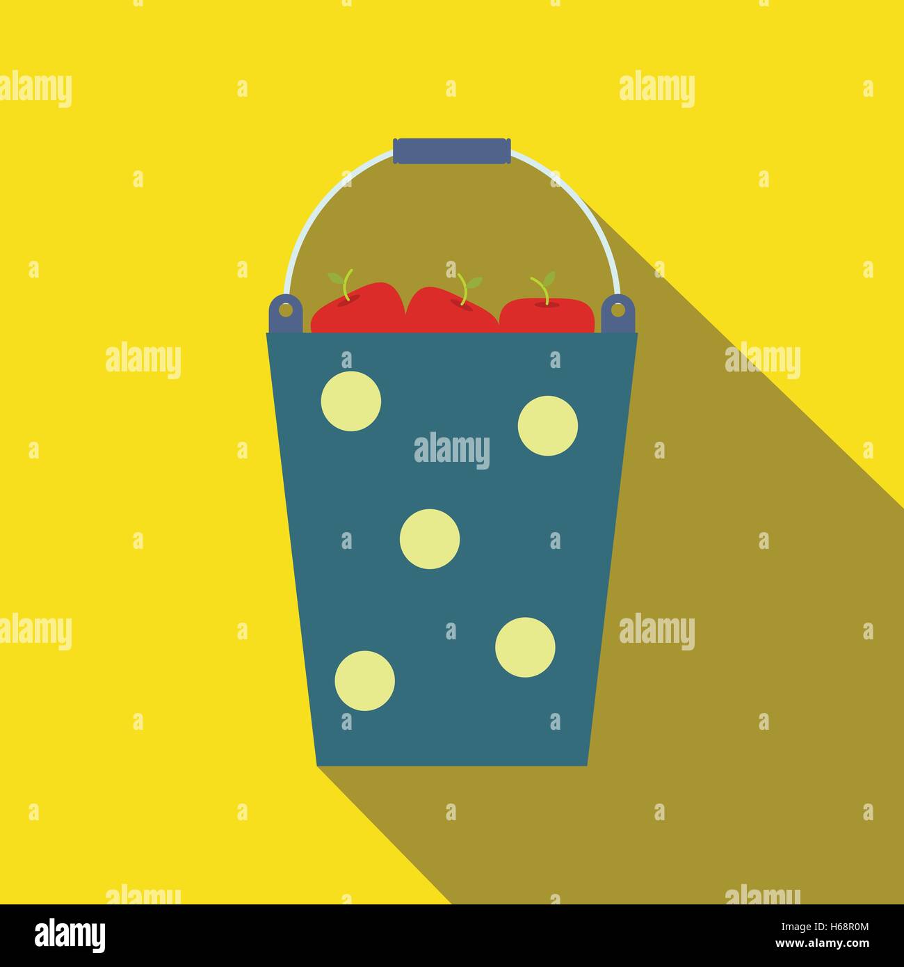 Blue bucket of fruit Stock Vector Image & Art - Alamy