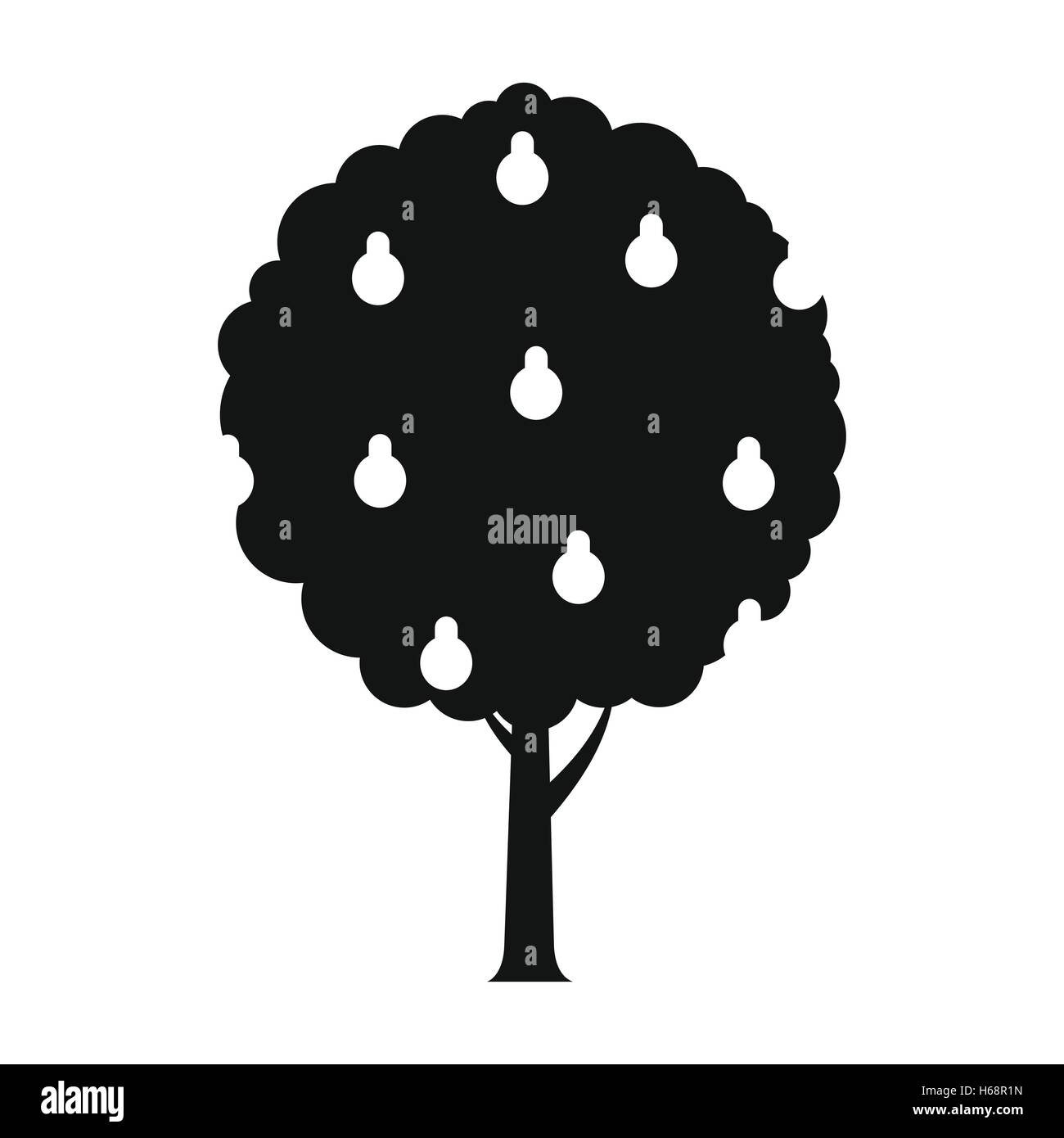 Tree with pears black simple icon Stock Vector Image & Art - Alamy