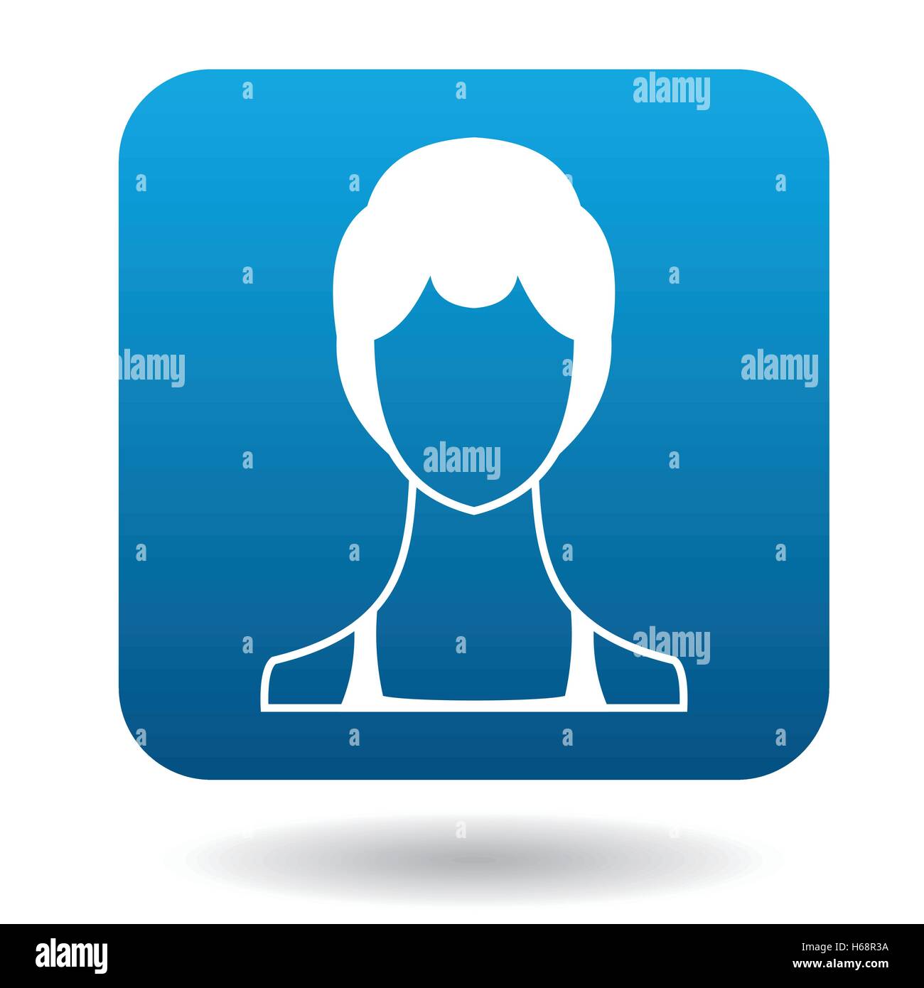 Avatar woman with short hair icon, simple style Stock Vector Image ...