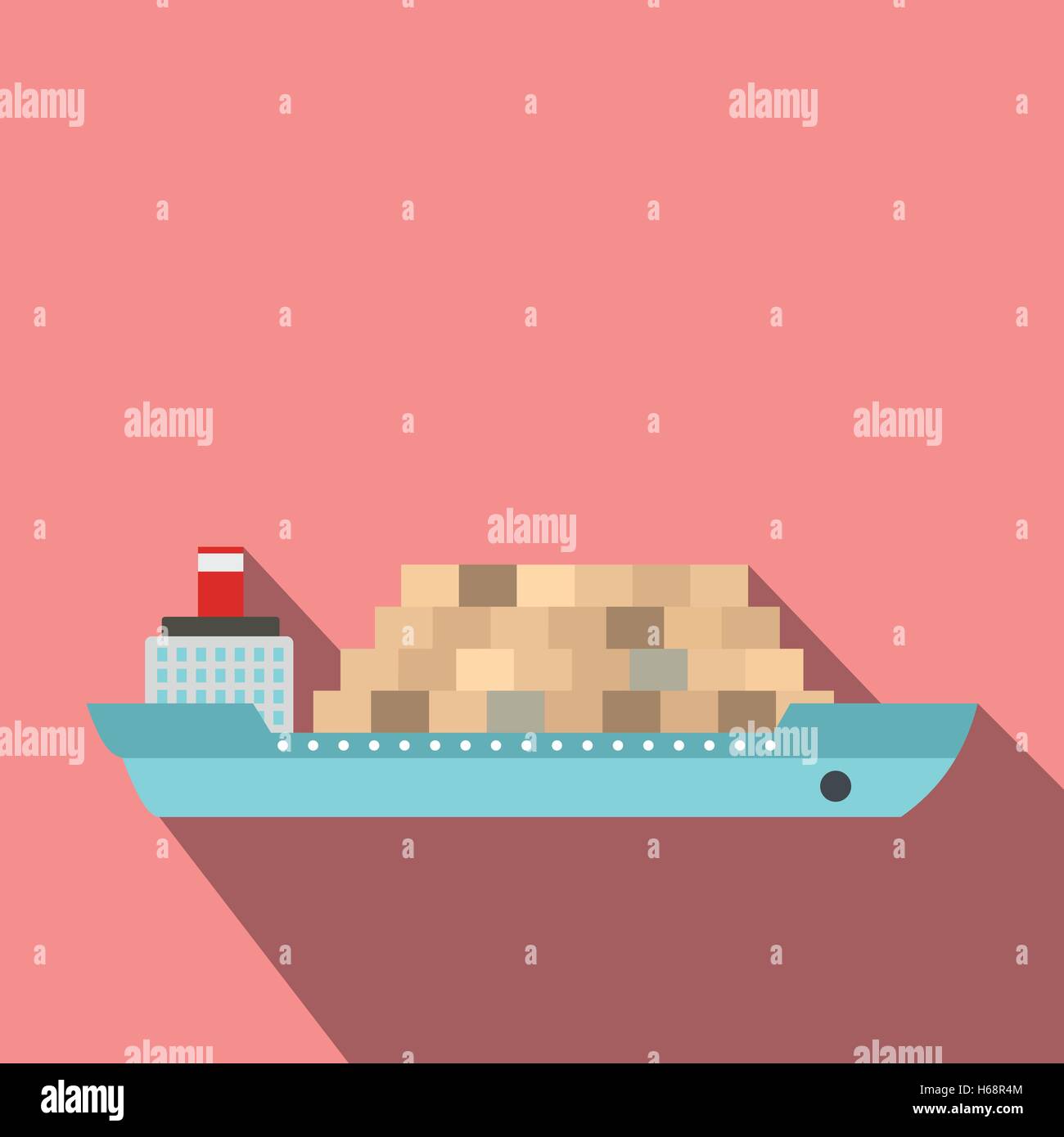 Cargo ship flat Stock Vector Image & Art - Alamy