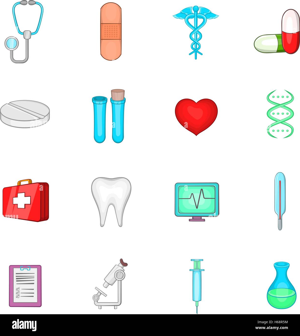 Medical icons set, cartoon style Stock Vector Image & Art - Alamy