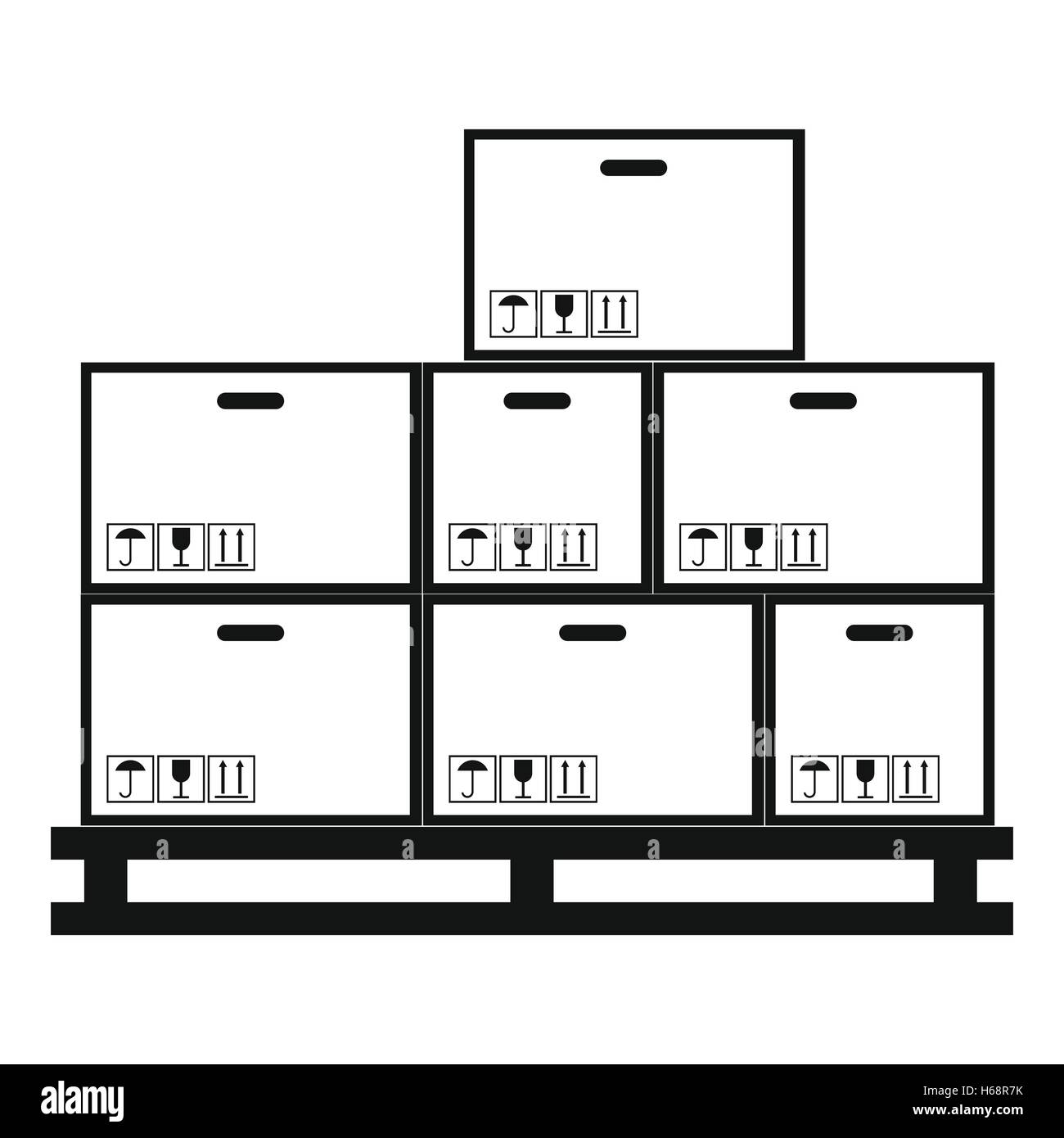 Parcel boxes on wooden Stock Vector Images - Alamy