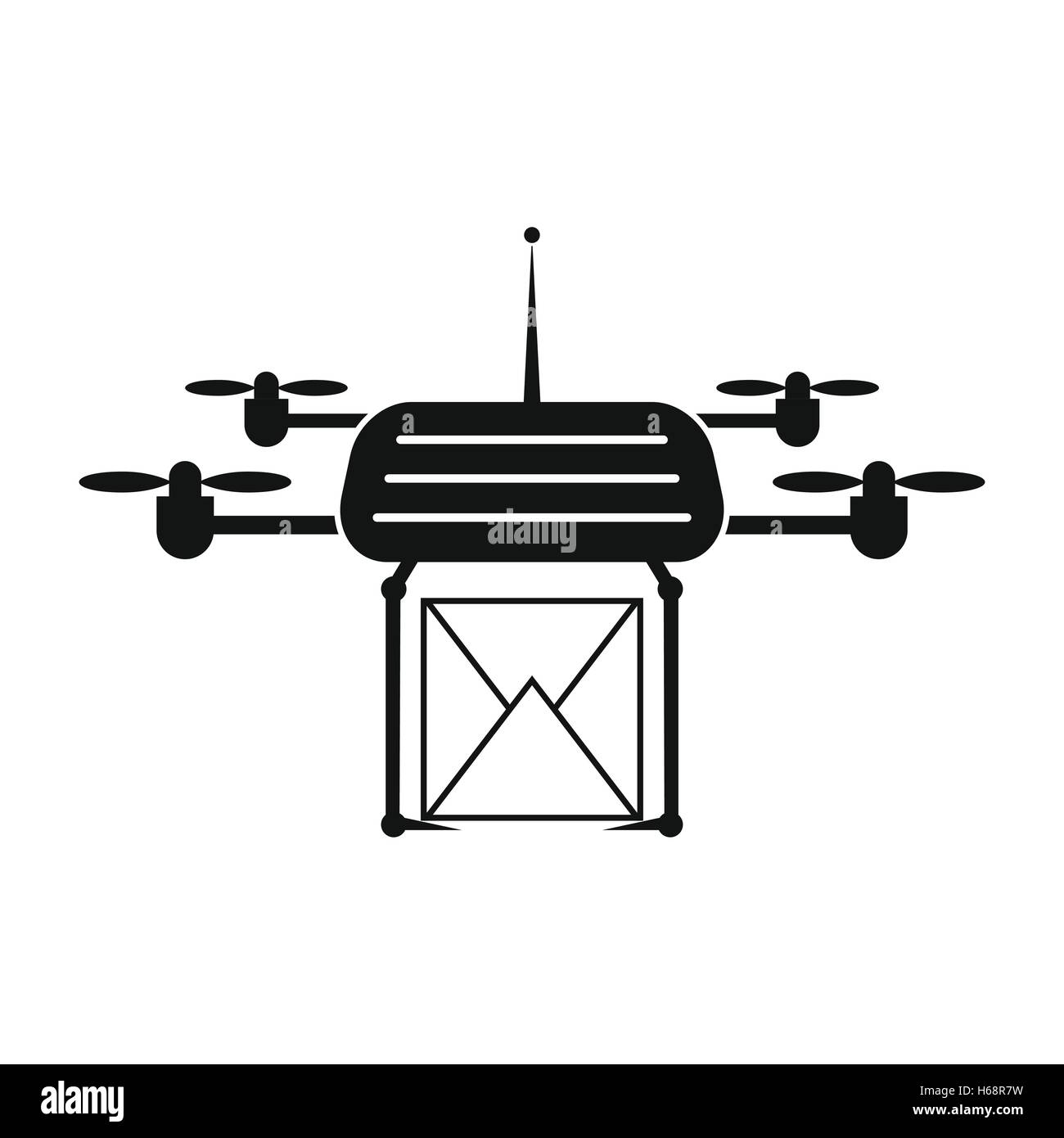 Quadcopter black simple icon Stock Vector Image & Art - Alamy