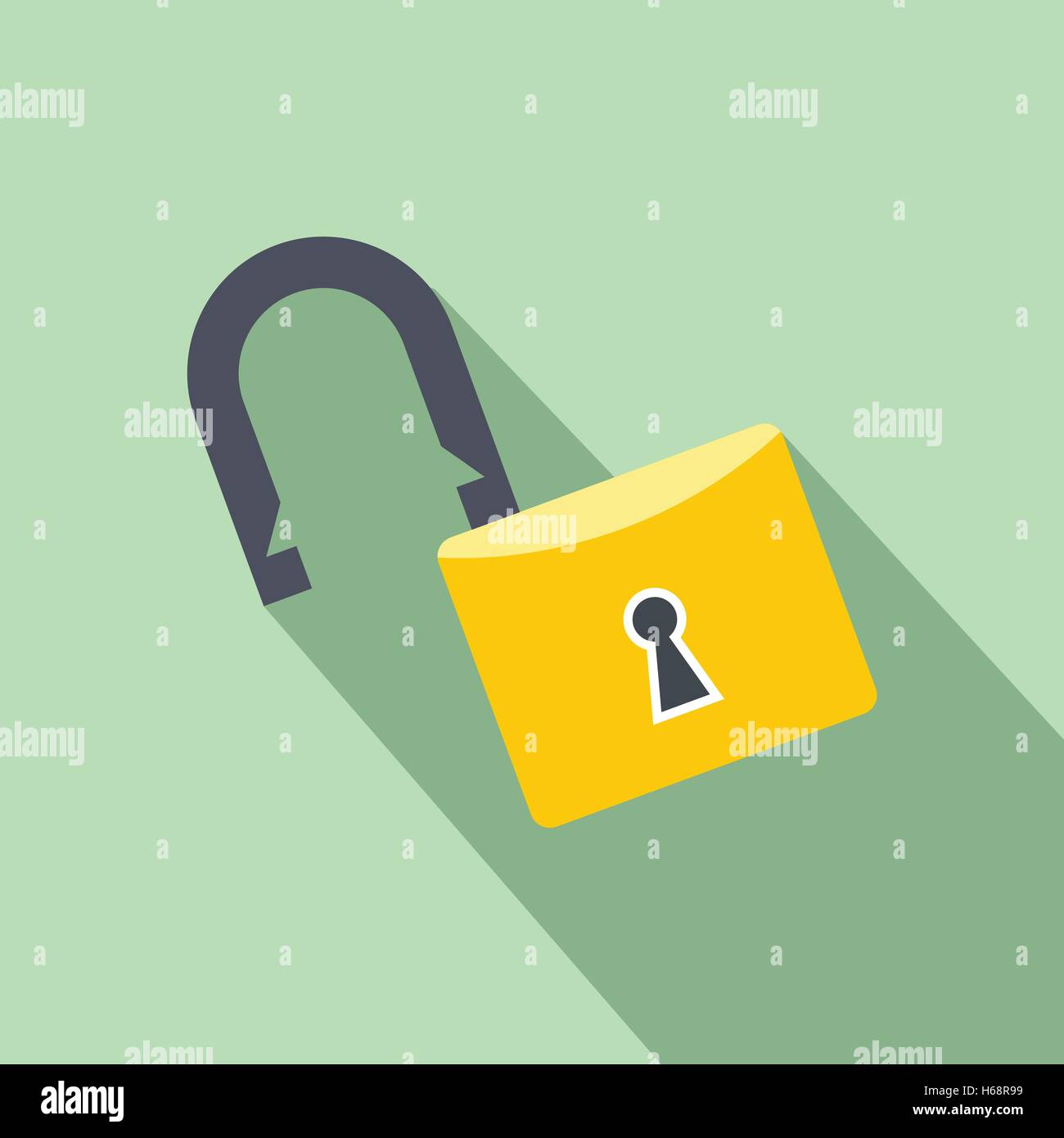 Open lock flat Stock Vector Image & Art - Alamy