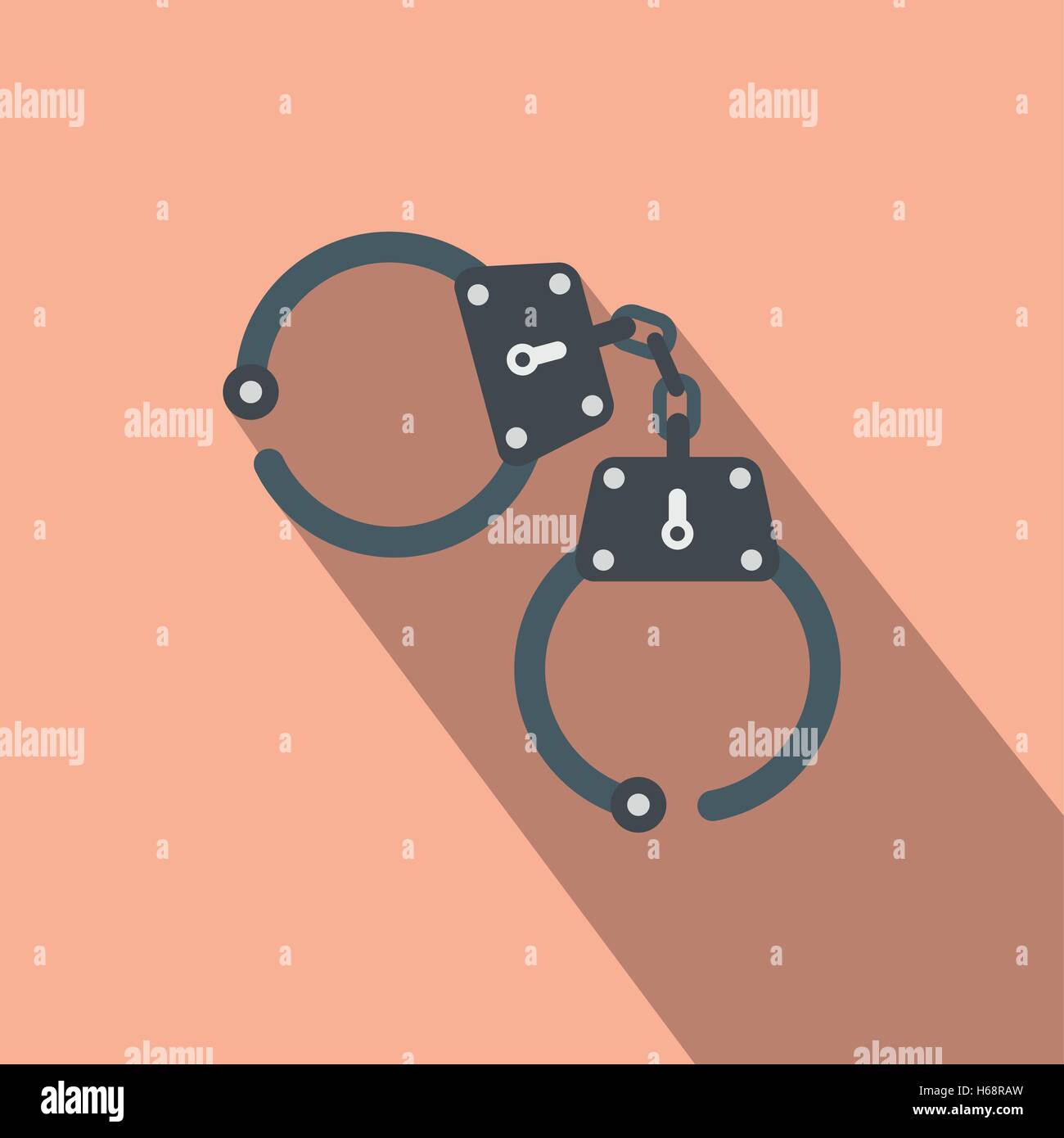 Handcuff flat icon Stock Vector Image & Art - Alamy