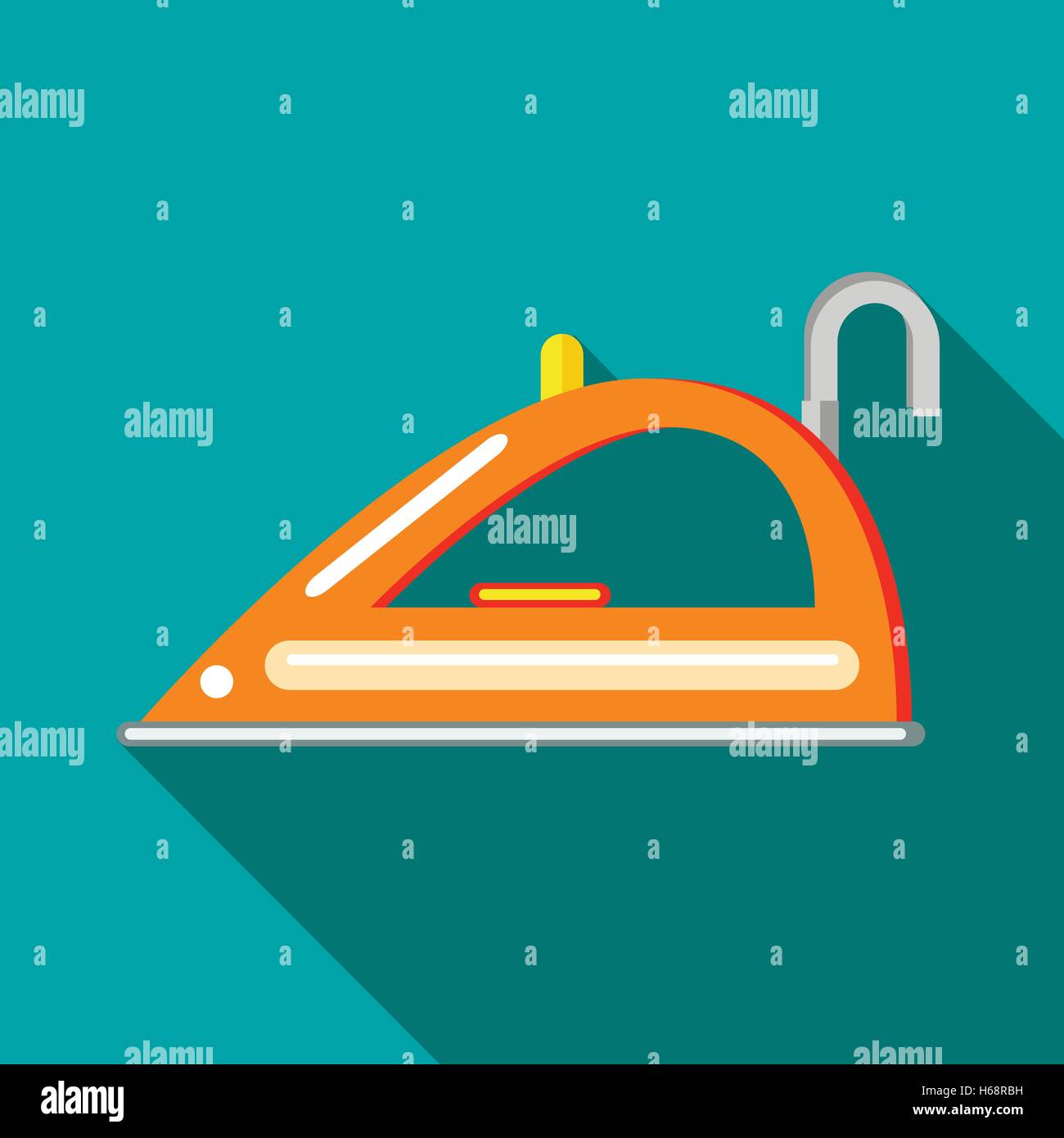 Orange iron icon in flat style Stock Vector Image & Art - Alamy