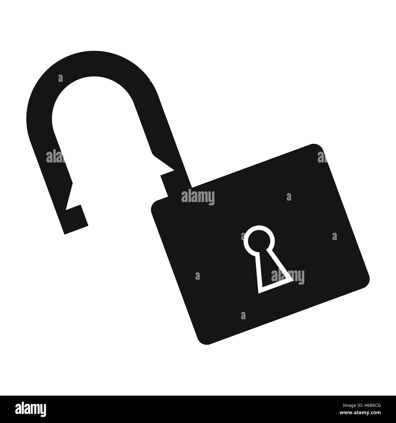 Open lock black simple icon Stock Vector Image & Art - Alamy