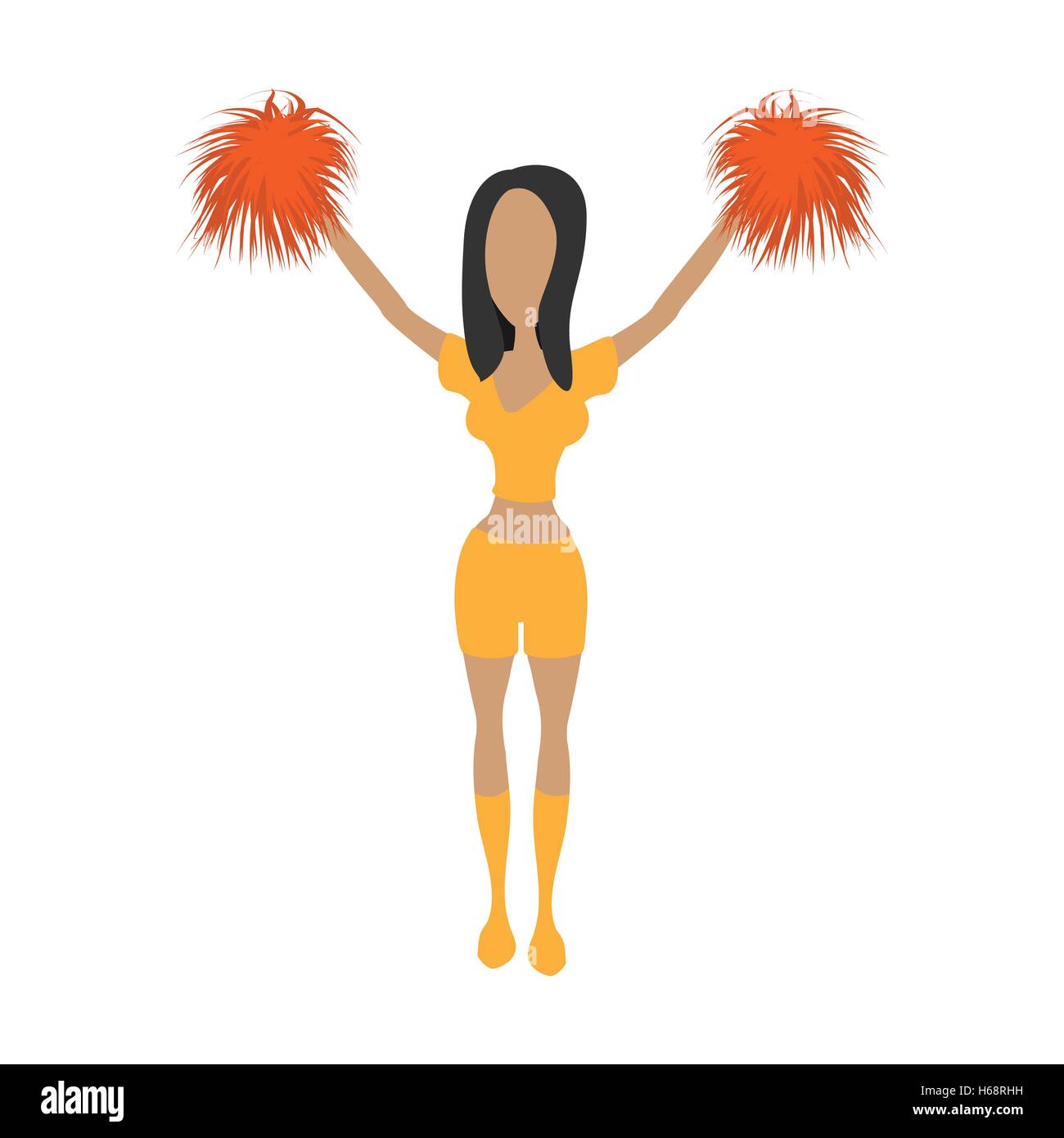 Cheerleader cartoon icon Stock Vector Image & Art - Alamy