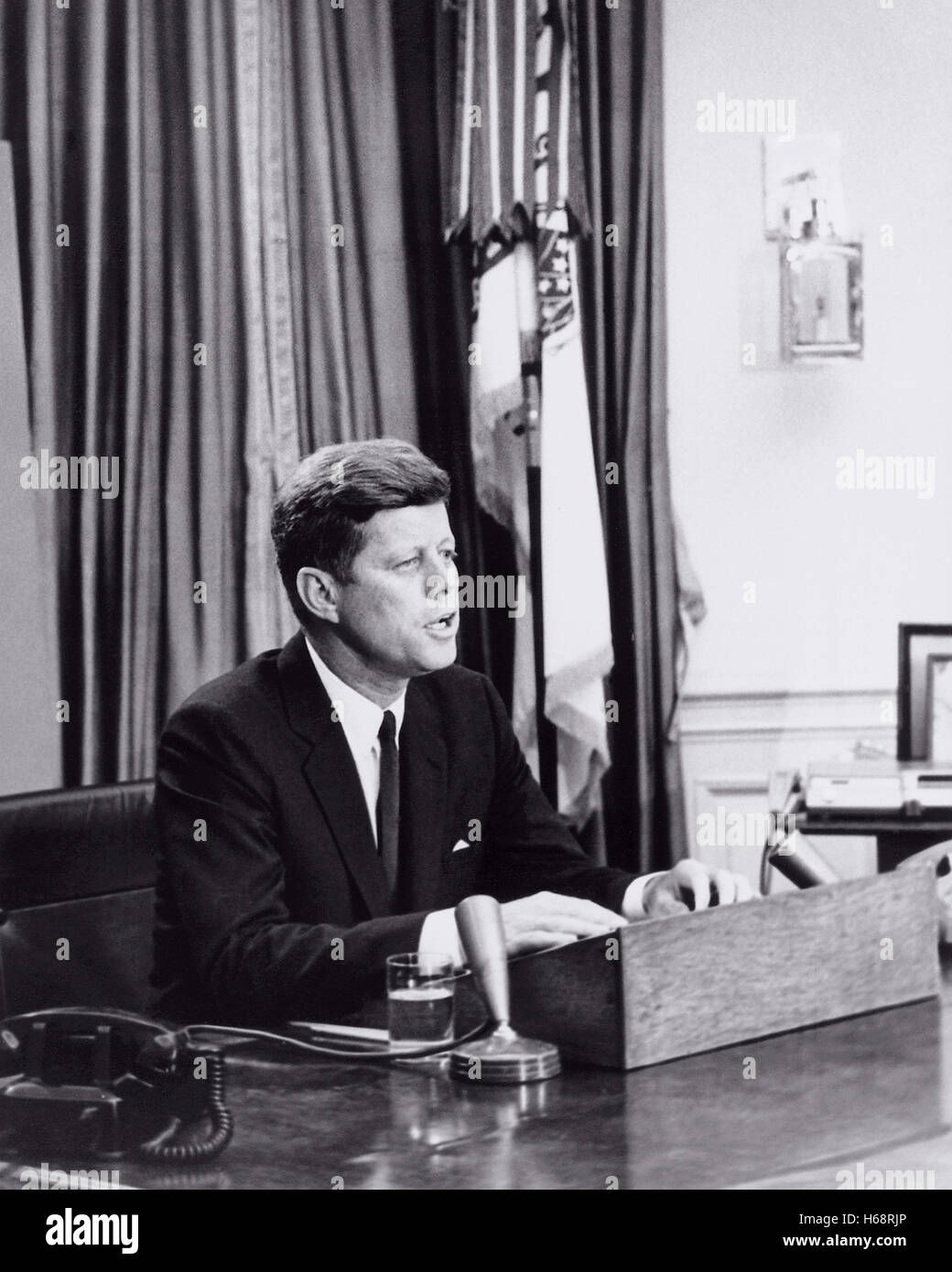 President John F. Kennedy addressing the nation on Civil Rights and the ...