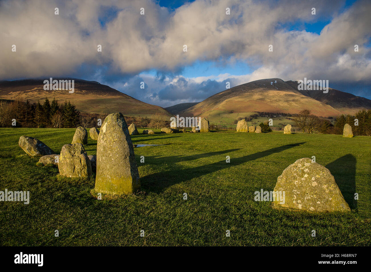 Castlerigg Stone Circle east of Keswick in the Lake District Stock ...