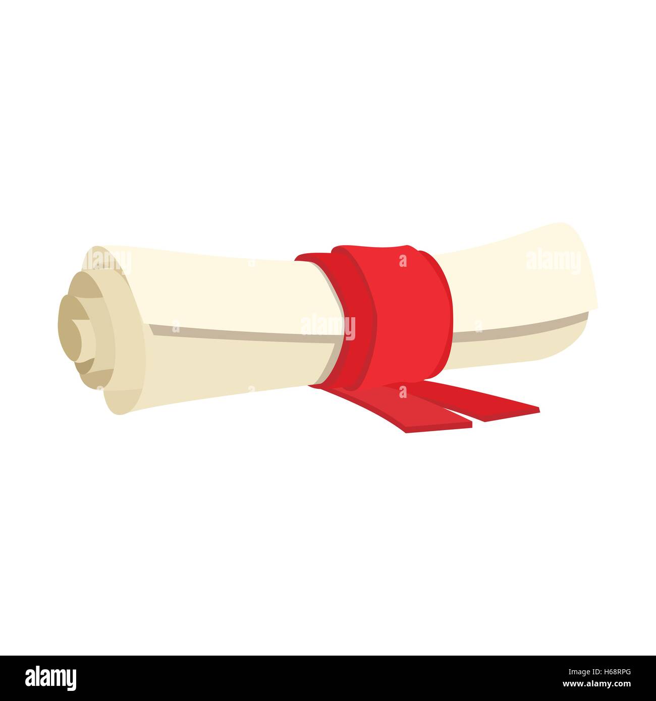 Scroll with ribbon cartoon icon Stock Vector Image & Art - Alamy