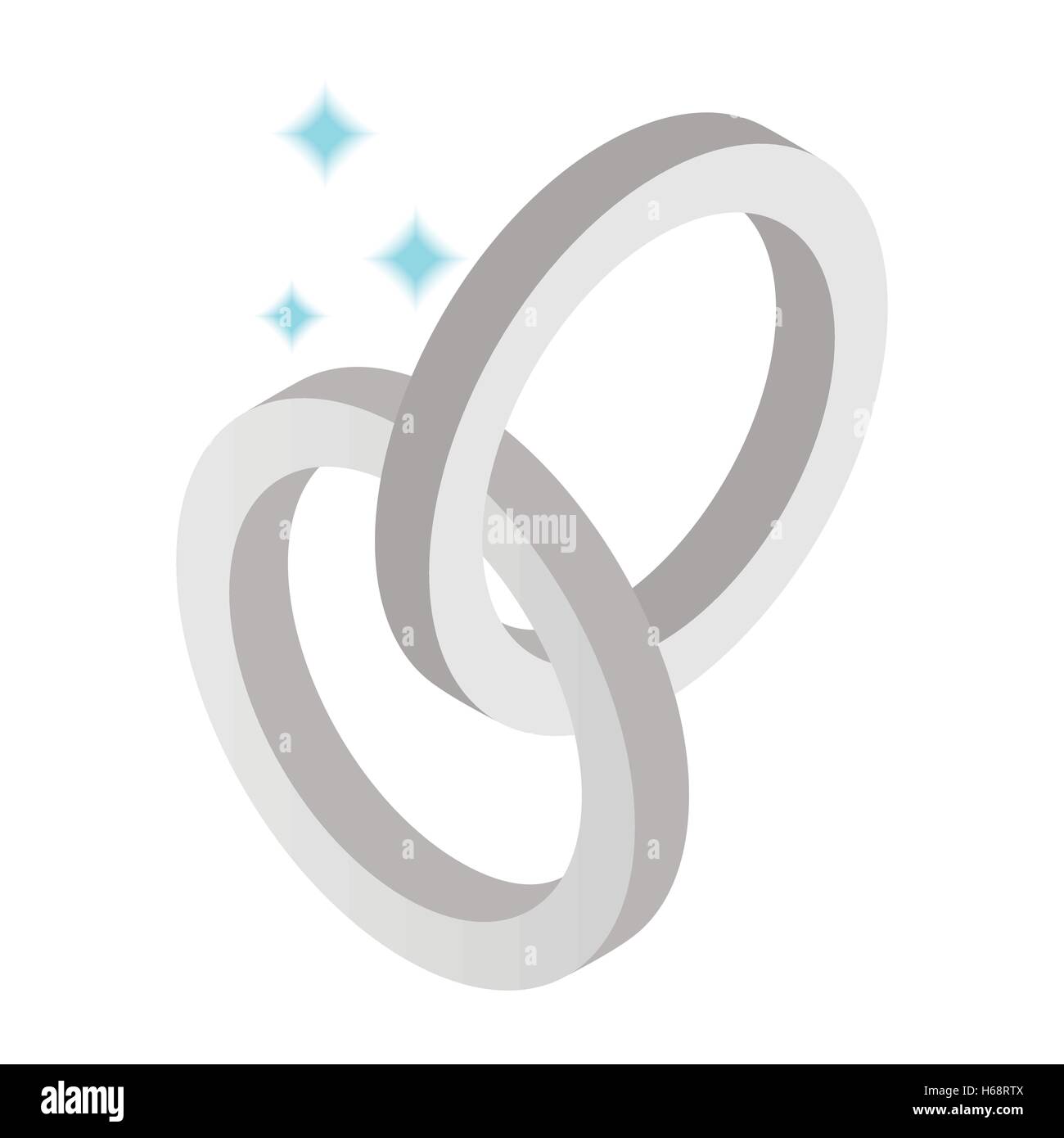 Silver platinum wedding rings Stock Vector Images - Alamy