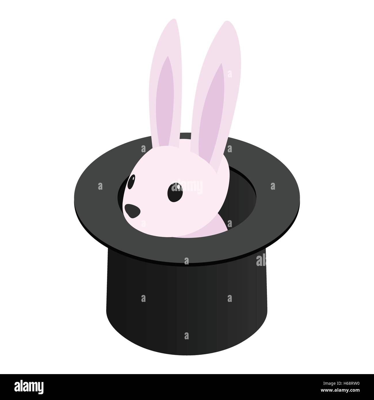 Rabbit appearing from a top magic hat Stock Vector Image & Art - Alamy