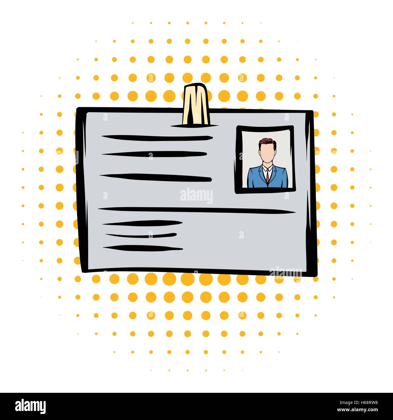 Identification card comics icon Stock Vector Image & Art - Alamy