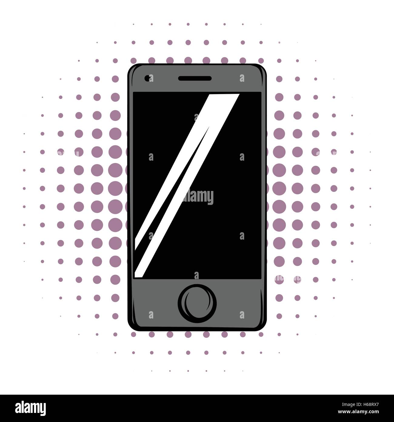 Modern smartphone comics icon Stock Vector Image & Art - Alamy