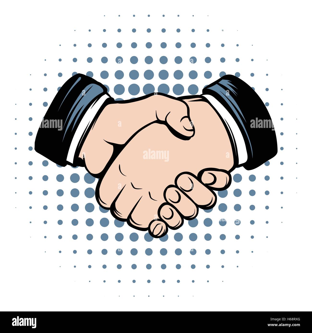Handshake comics icon Stock Vector Image & Art - Alamy