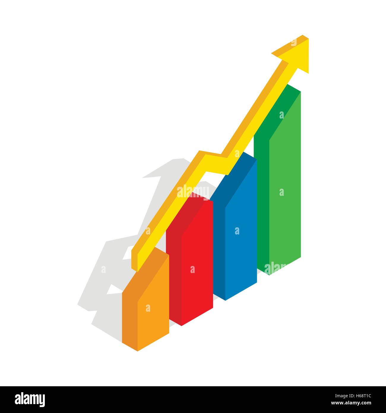 Chart arrow up icon, isometric 3d style Stock Vector Image & Art - Alamy