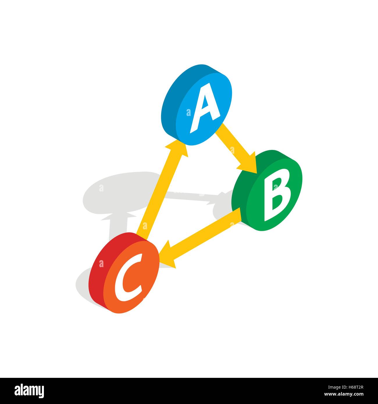 ABC button icon, isometric 3d style Stock Vector Image & Art - Alamy