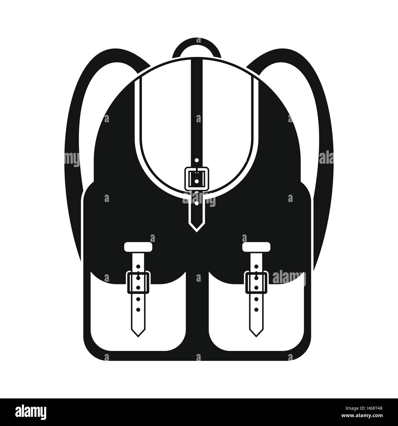 Touristic backpack black simple icon Stock Vector Image & Art - Alamy
