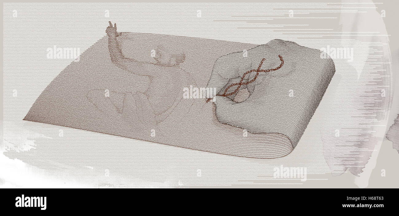 God Hand Write Genesis Digital typography illustration of God Hand ...