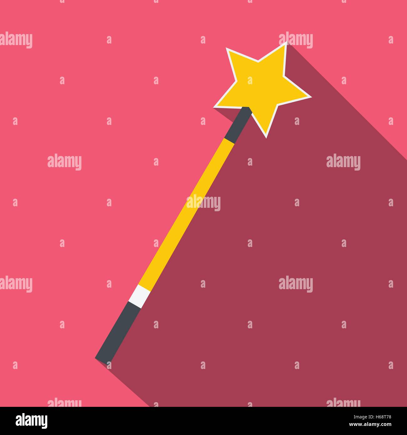 Gold magic wand flat Stock Vector Image & Art - Alamy